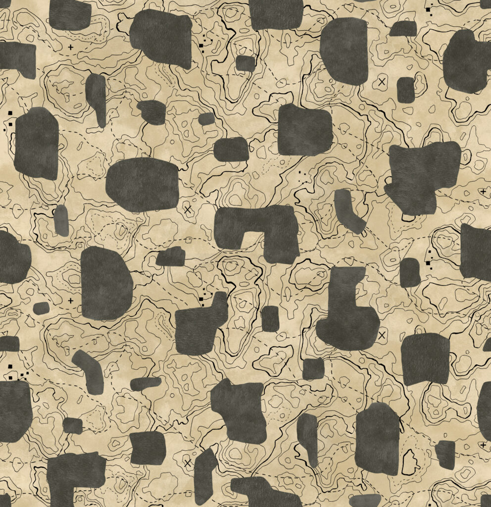 Map Xylography Grey – Tres Tintas